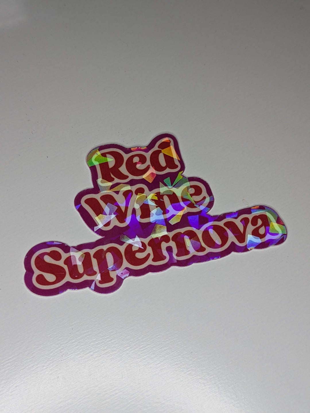 Red Wine Supernova 3 Inch Holographic Vinyl Sticker, Chappell Roan ...