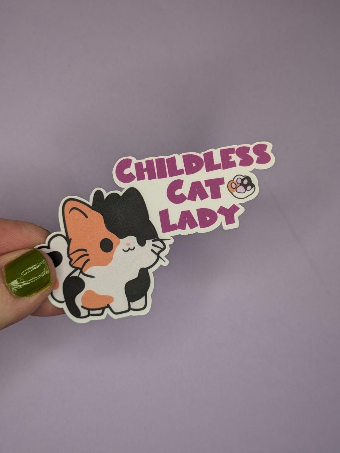 Childless Cat Lady Vinyl Sticker, Cute Cat, Journal Decoration - Etsy