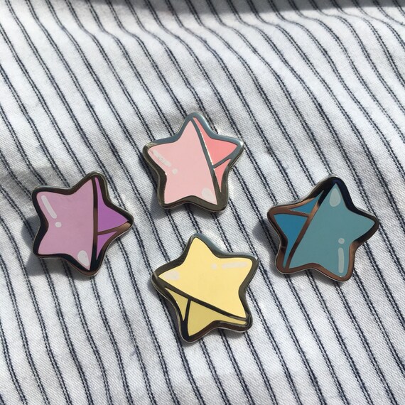Paper Stars Hard Enamel Pins | Etsy