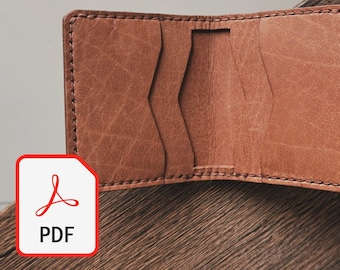 Vertical Bifold Wallet Template Pattern / DIY / PDF / Tutorial Video - Etsy