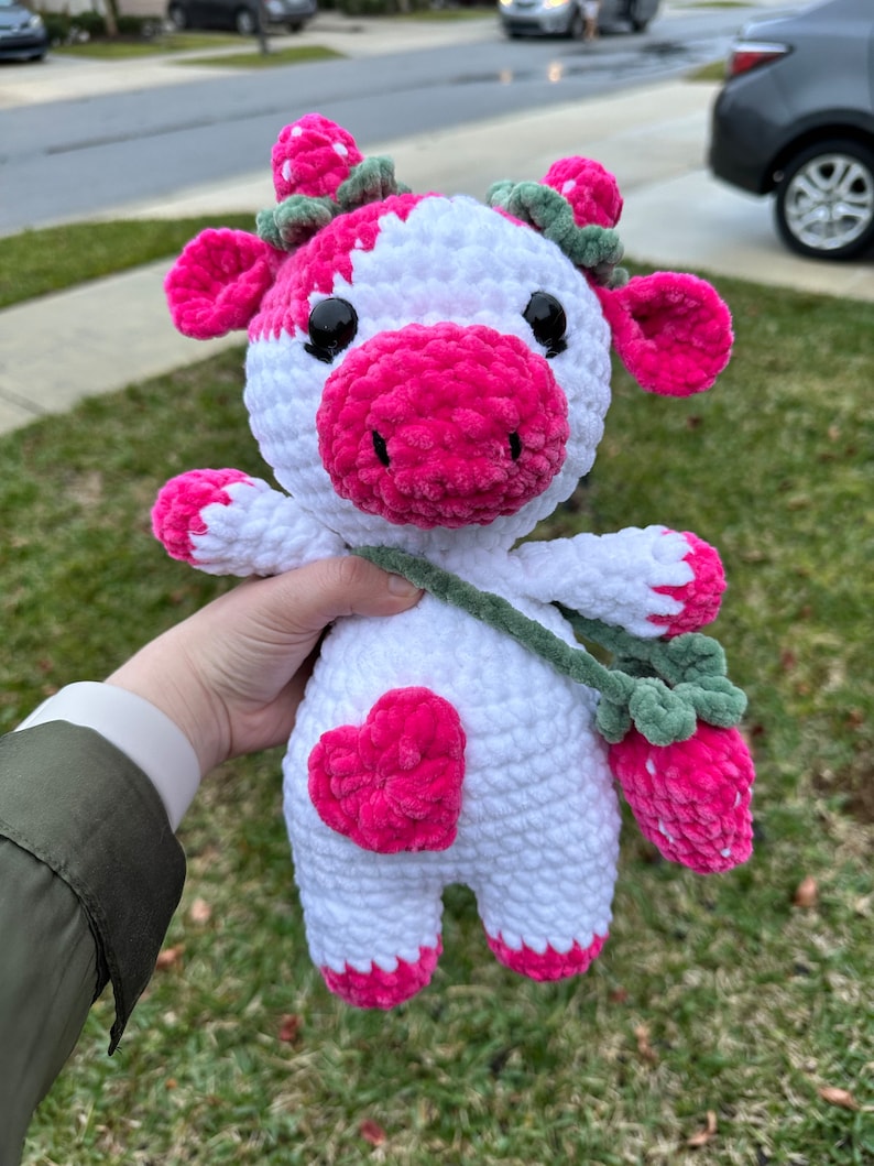 Crocheted Strawberry Cow - Etsy