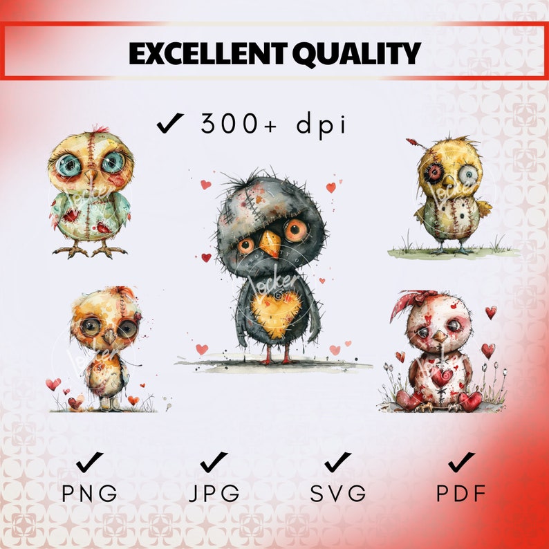 Funny Chicken Watercolor Clipart Bundle, Quirky Sublimation Designs ...