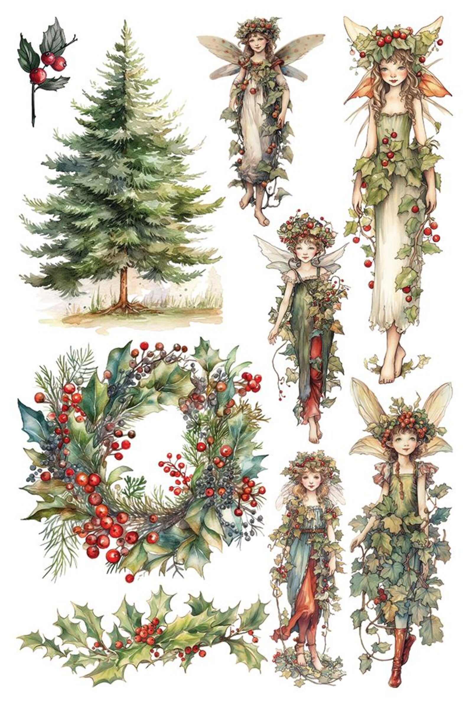 Yuletide IOD Transfer for Christmas Decor and Crafts 8x12 (8 Sheets) - Etsy