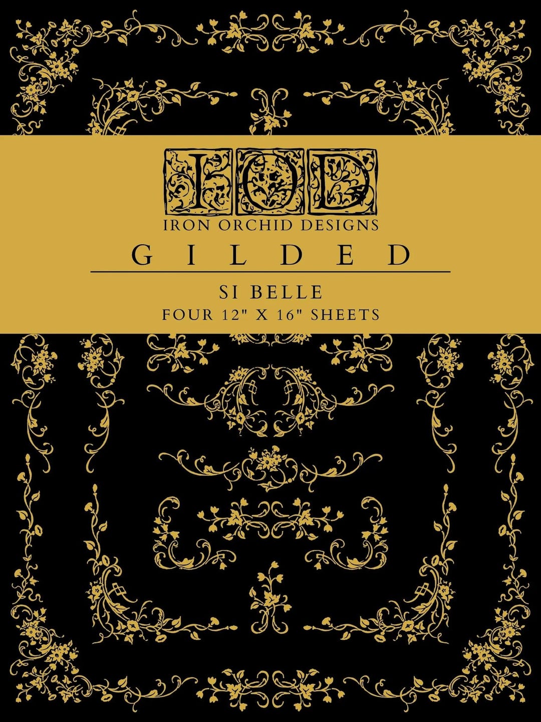 Si Belle IOD Rub on Transfer for Furniture and Home Decor 12x16 Pad (4 ...