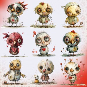 Funny Chicken Watercolor Clipart Bundle, Quirky Sublimation Designs ...