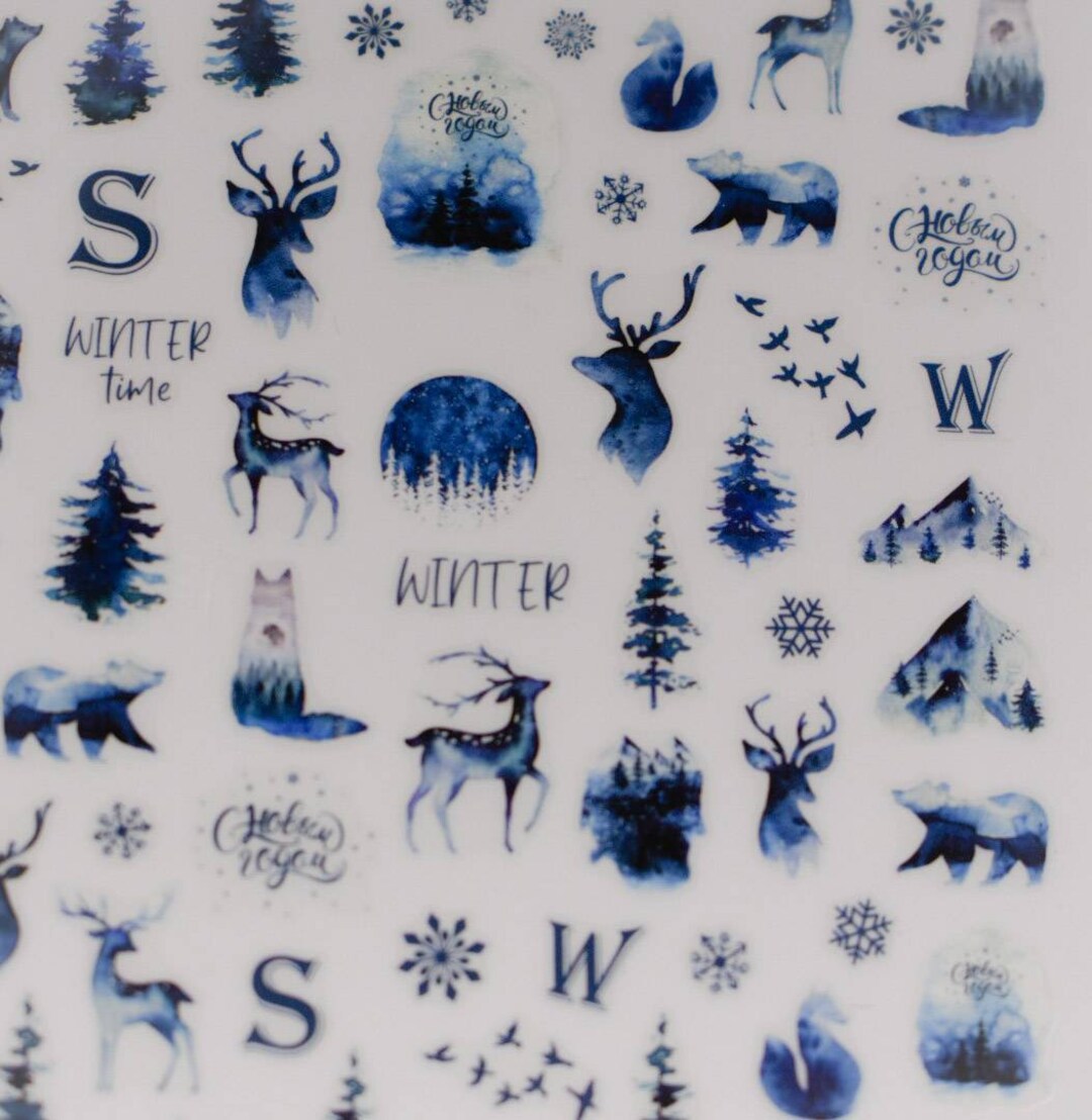 Christmas Nail Stickers-winter Nail Stickers-winter Nail Decals ...