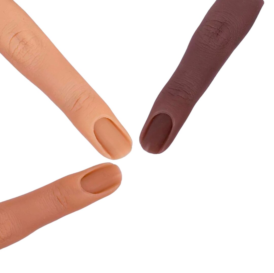 Silicone Practice Nail Finger Display Nail Art Jewellery Display Finger ...