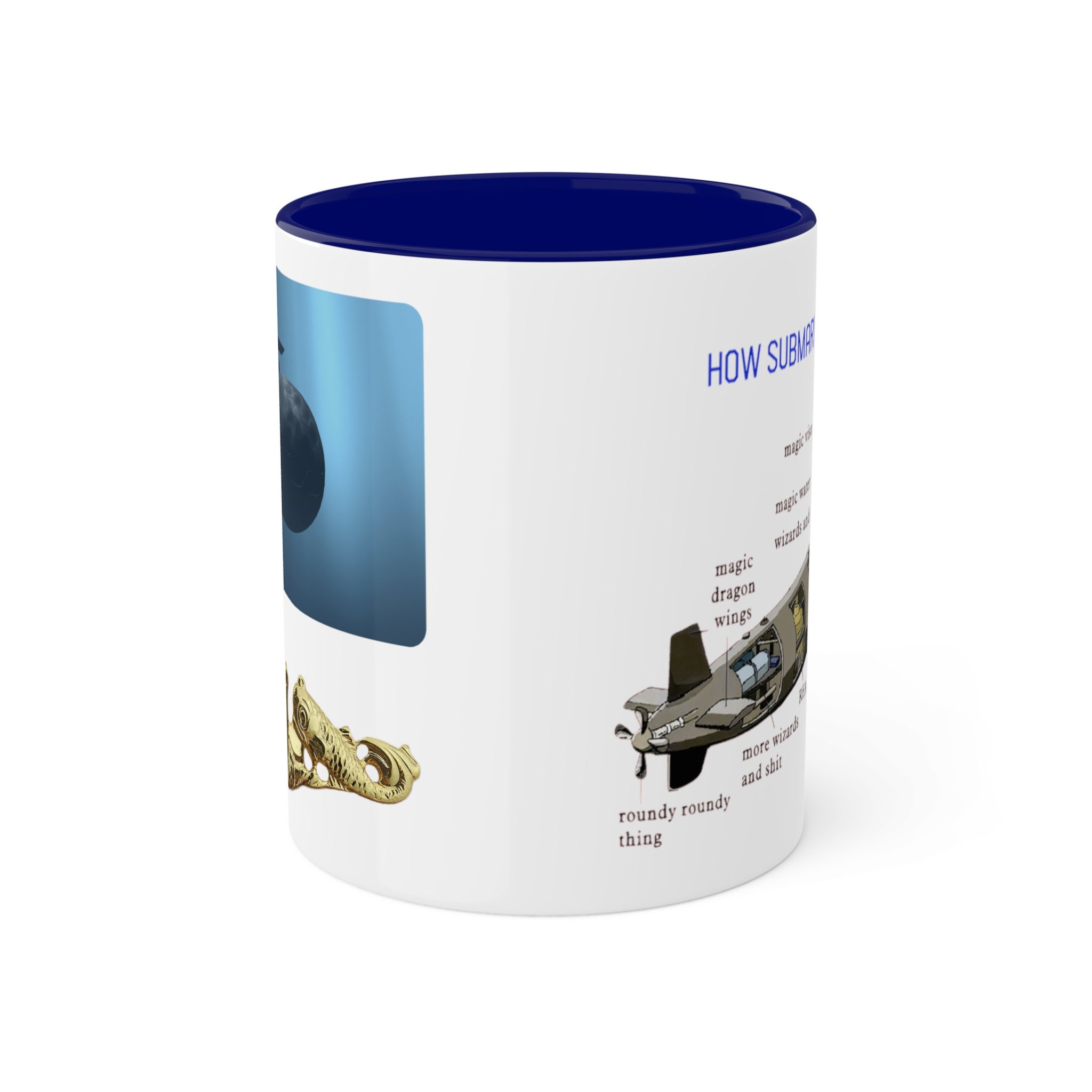 Submarine Mug - How Submarines Work - Gold Dolphins (for Officers) - Etsy