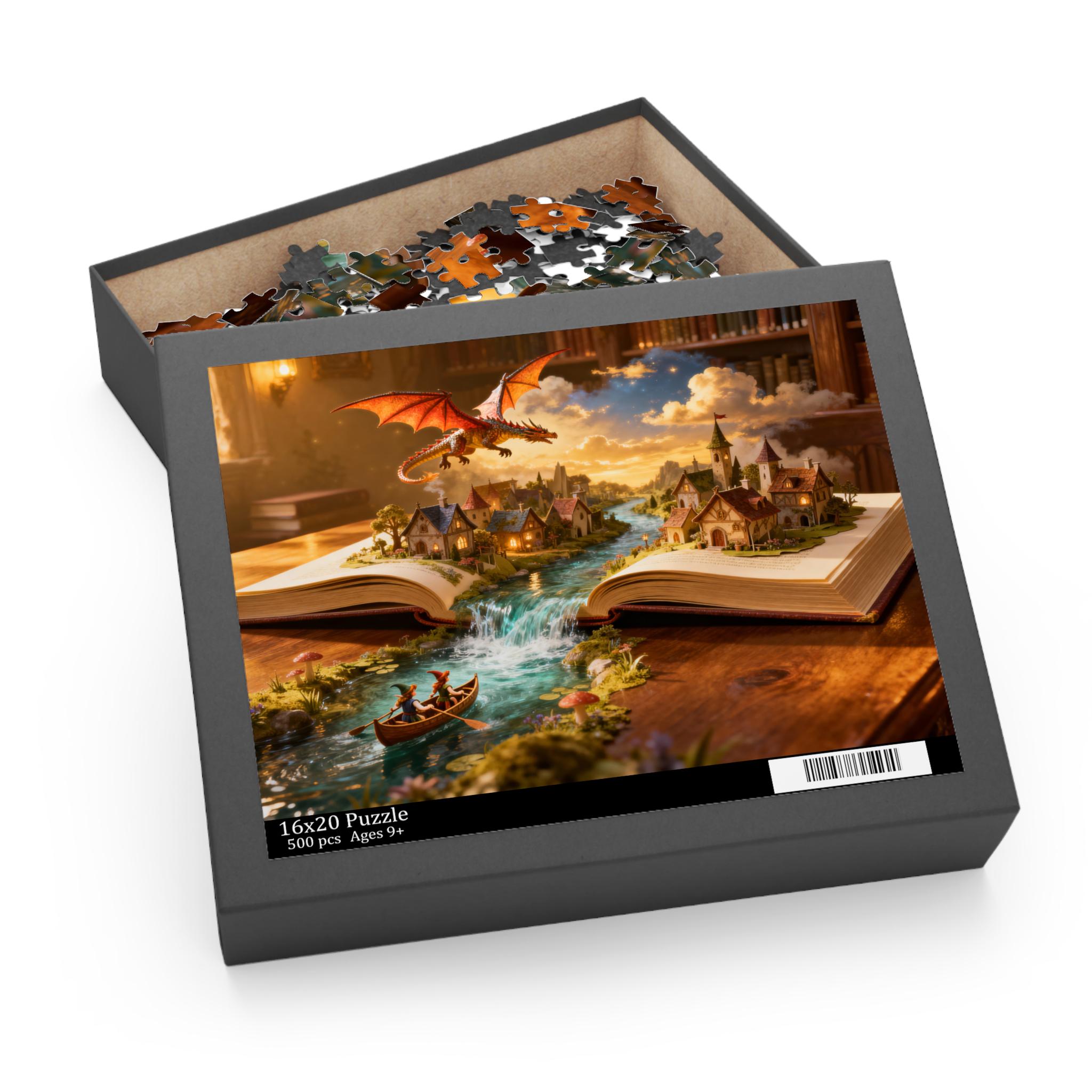Fantasy Dragon-themed Puzzle: Enchanting Adventure, 120/252/500-piece ...