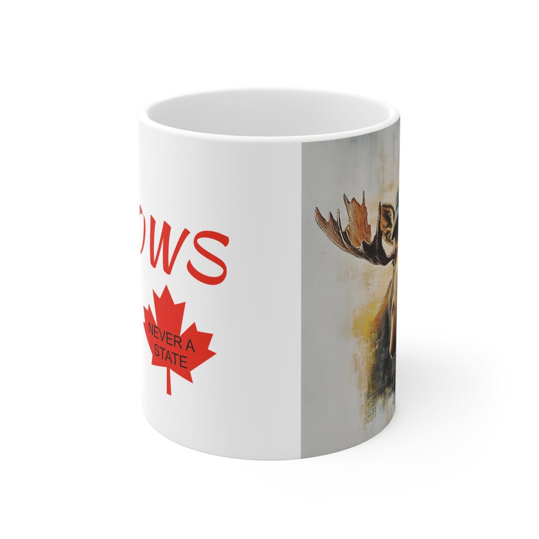 Elbows up Ceramic Mug, Fun Gift for Canada Lovers, Never A State Coffee ...