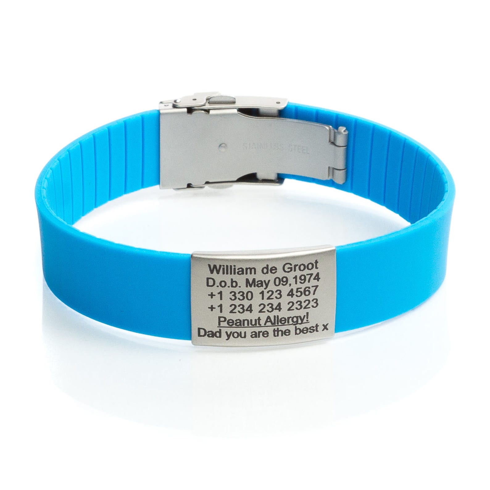 Personalized Engraved Emergency ID Bracelets - Etsy