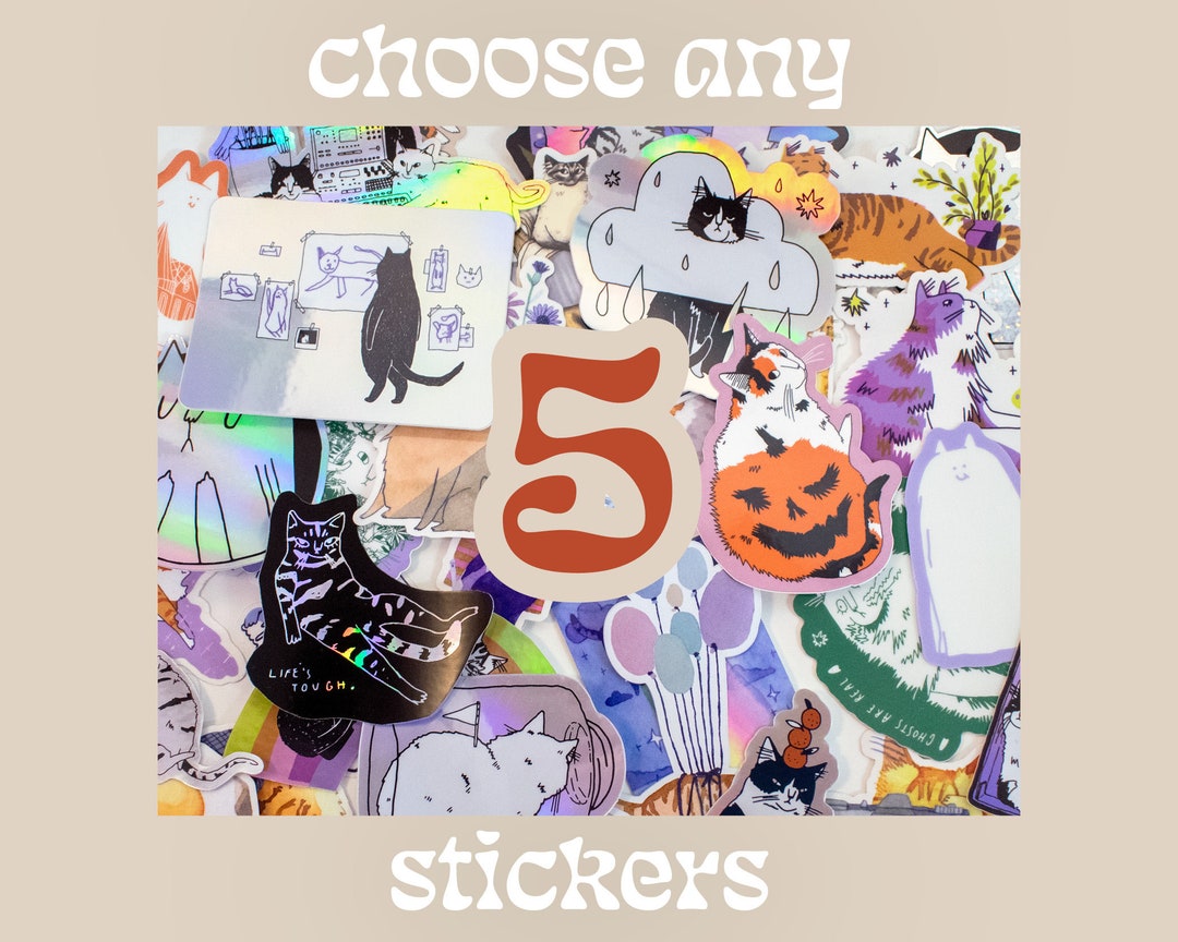 ANY 5 STICKERS | Choose From All Designs, Die-cut, Sticker for Car or ...