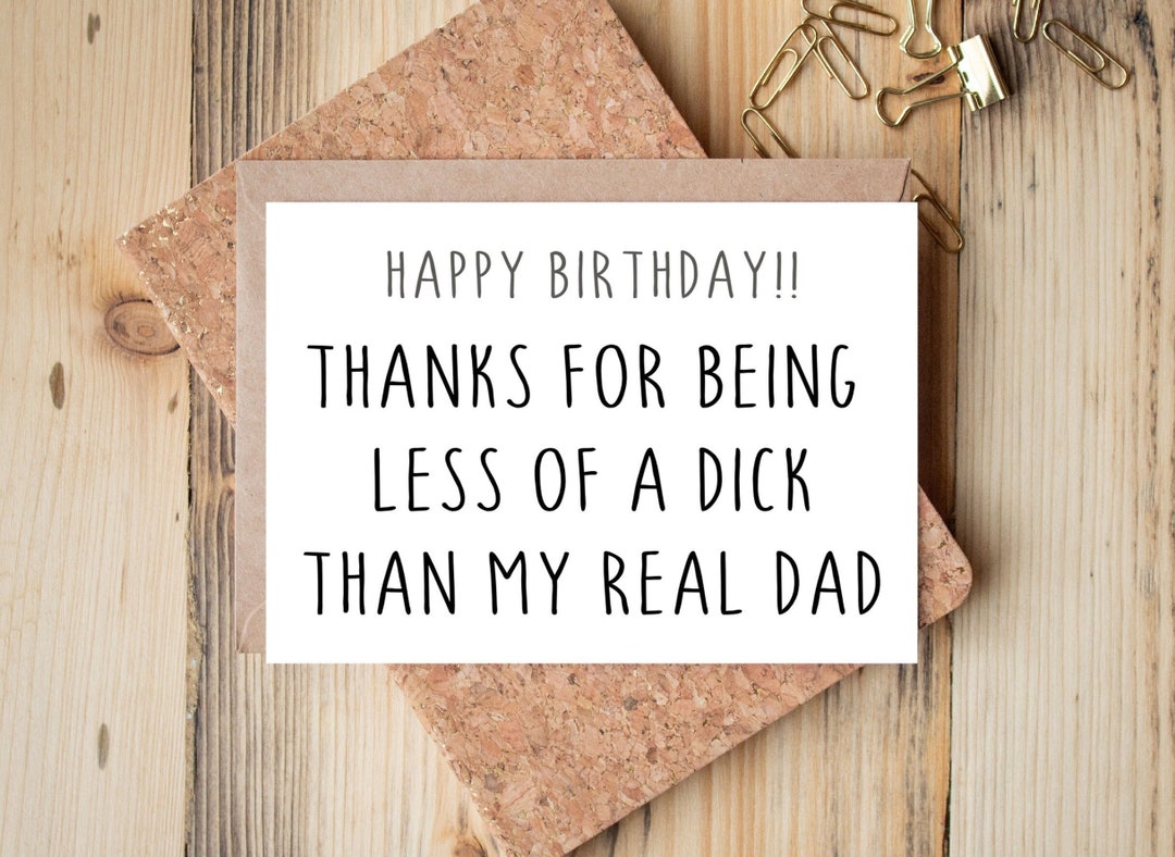 Step Dad Birthday Card, Step Dad Card, Funny Step Dad Card, Funny ...