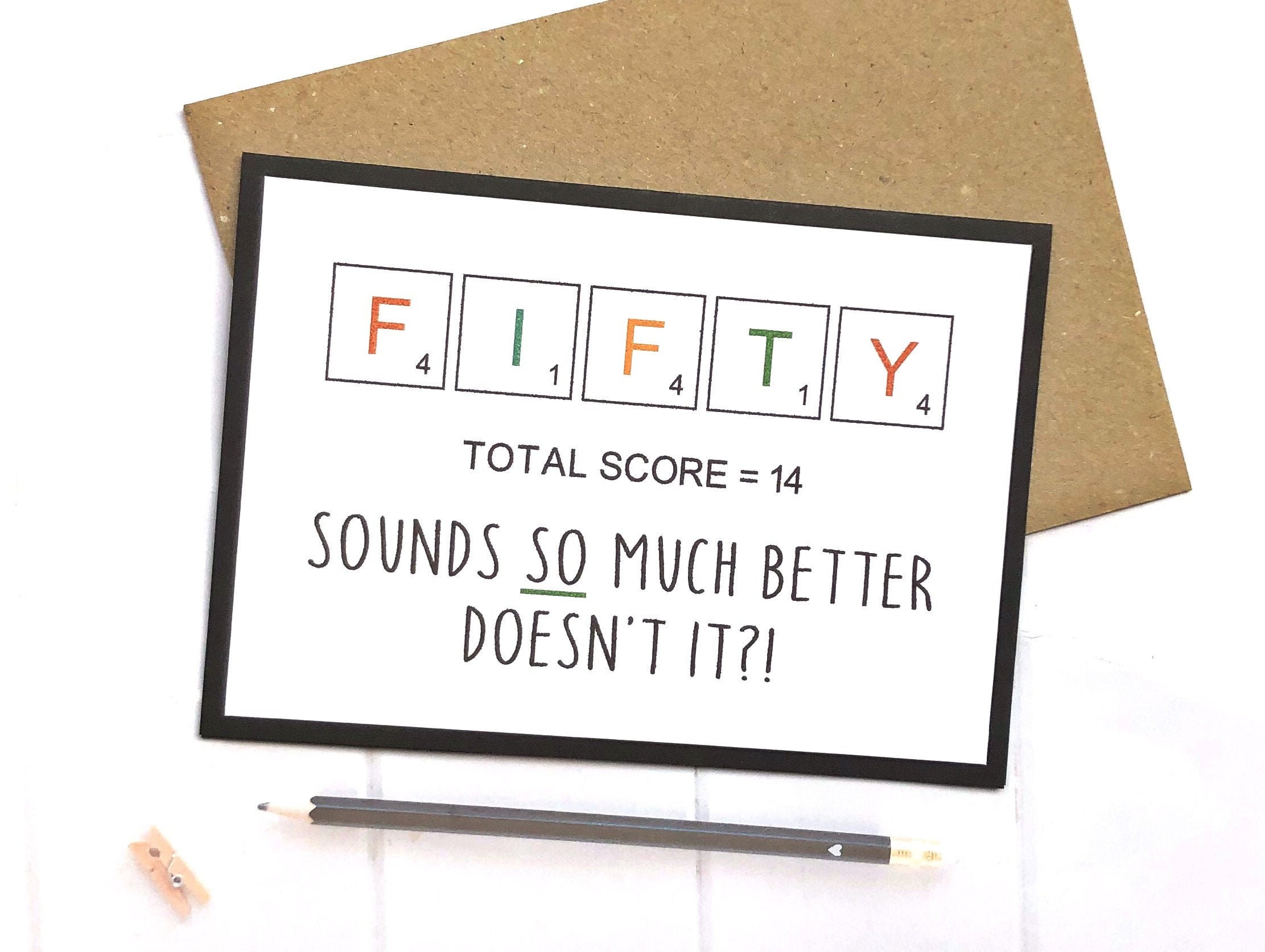 Funny 50th Birthday Card Funny Birthday Card 50th Birthday | Etsy UK