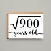 30th Square Root Birthday Card, Birthday Card for Math Lovers, 30th ...