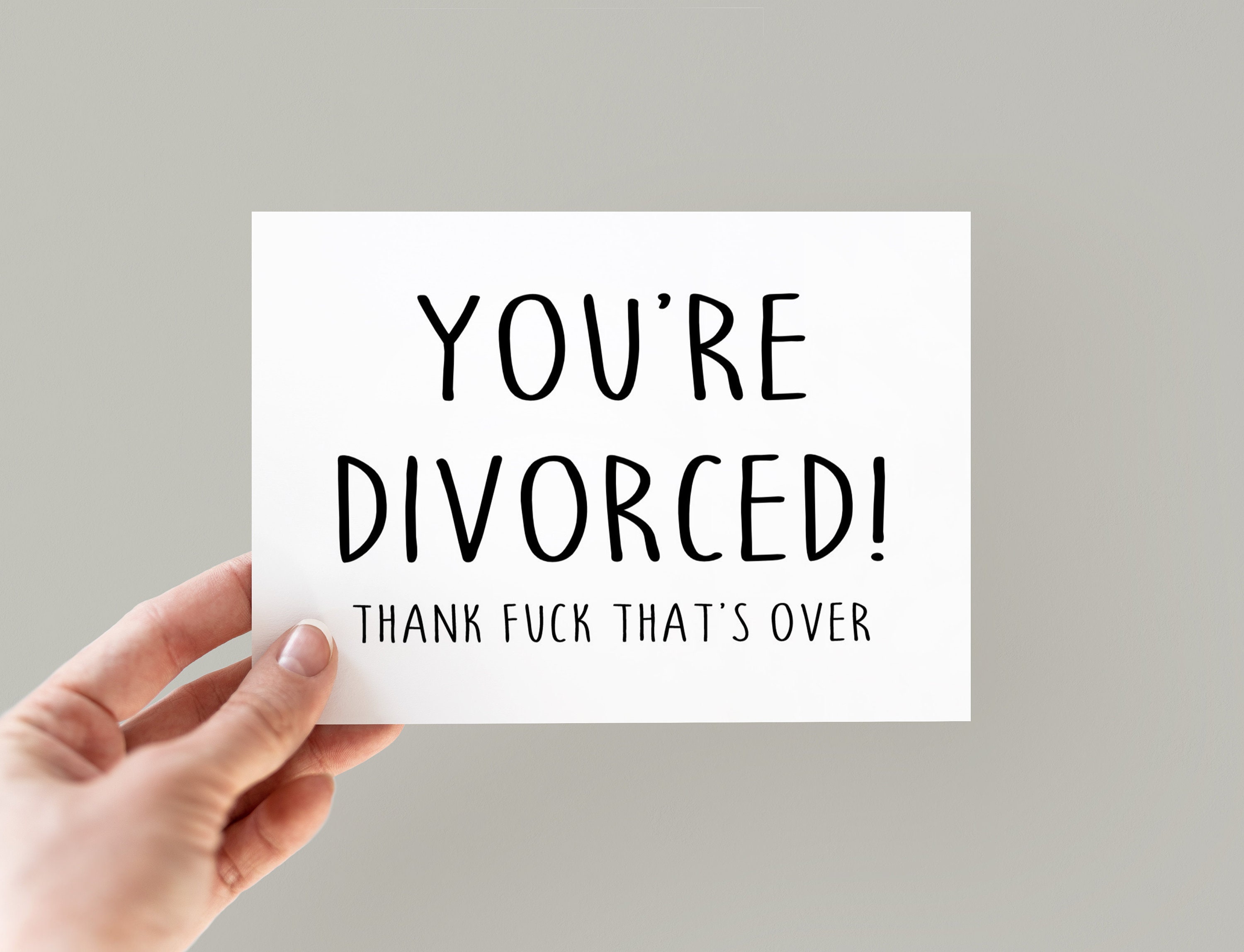 Funny Divorce Card Funny Divorce Gift Divorce Card - Etsy UK