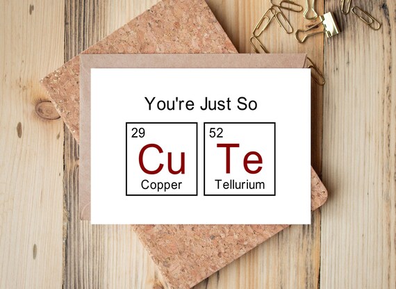 Periodic Table Card Geek Card Geek Gifts Geeky Gifts for - Etsy