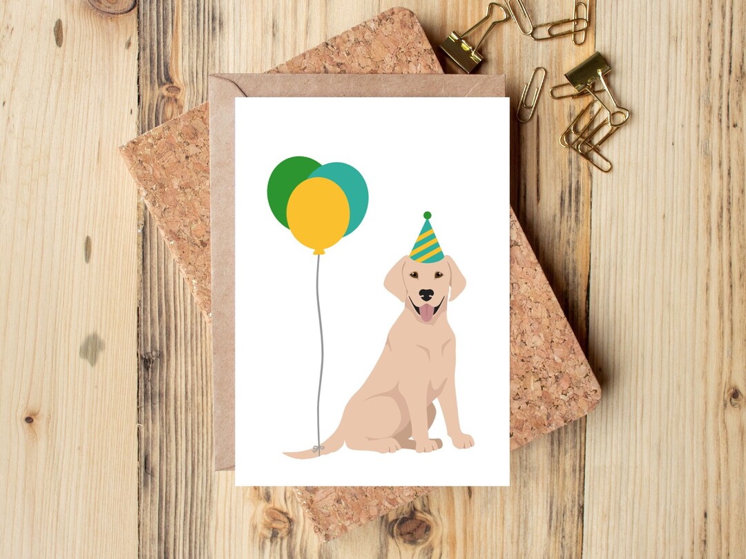 Personalised Labrador Card, Labrador Card, Labrador Birthday Card ...