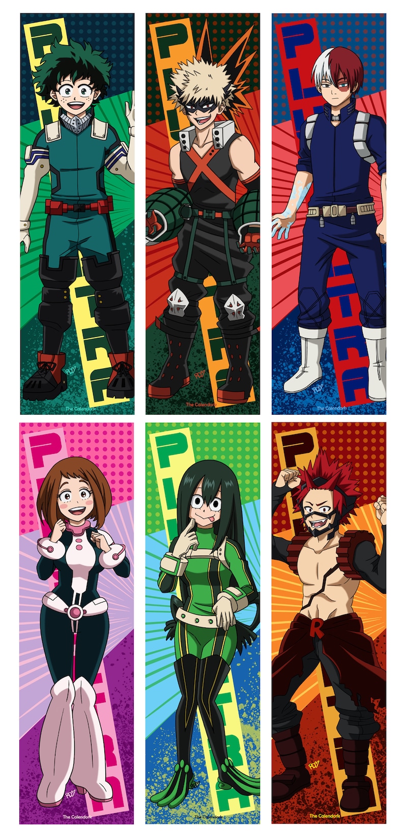 MHA Character Bookmarks | Etsy
