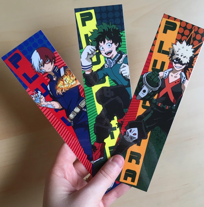 MHA Character Bookmarks | Etsy