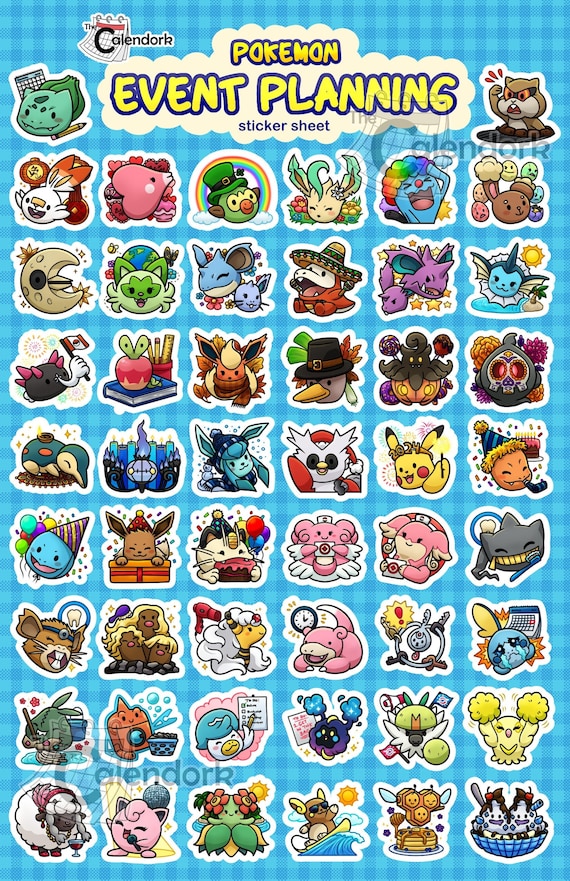 Poke Planner Sticker Sheet - Etsy