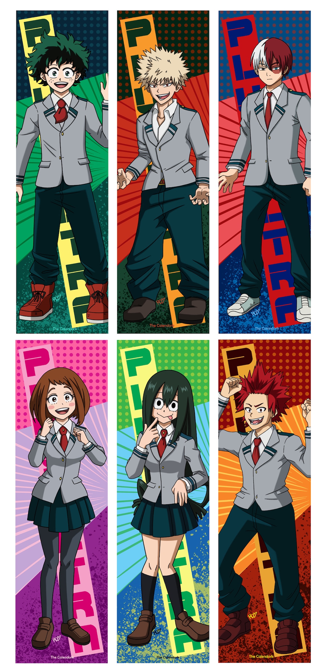 MHA Character Bookmarks | Etsy