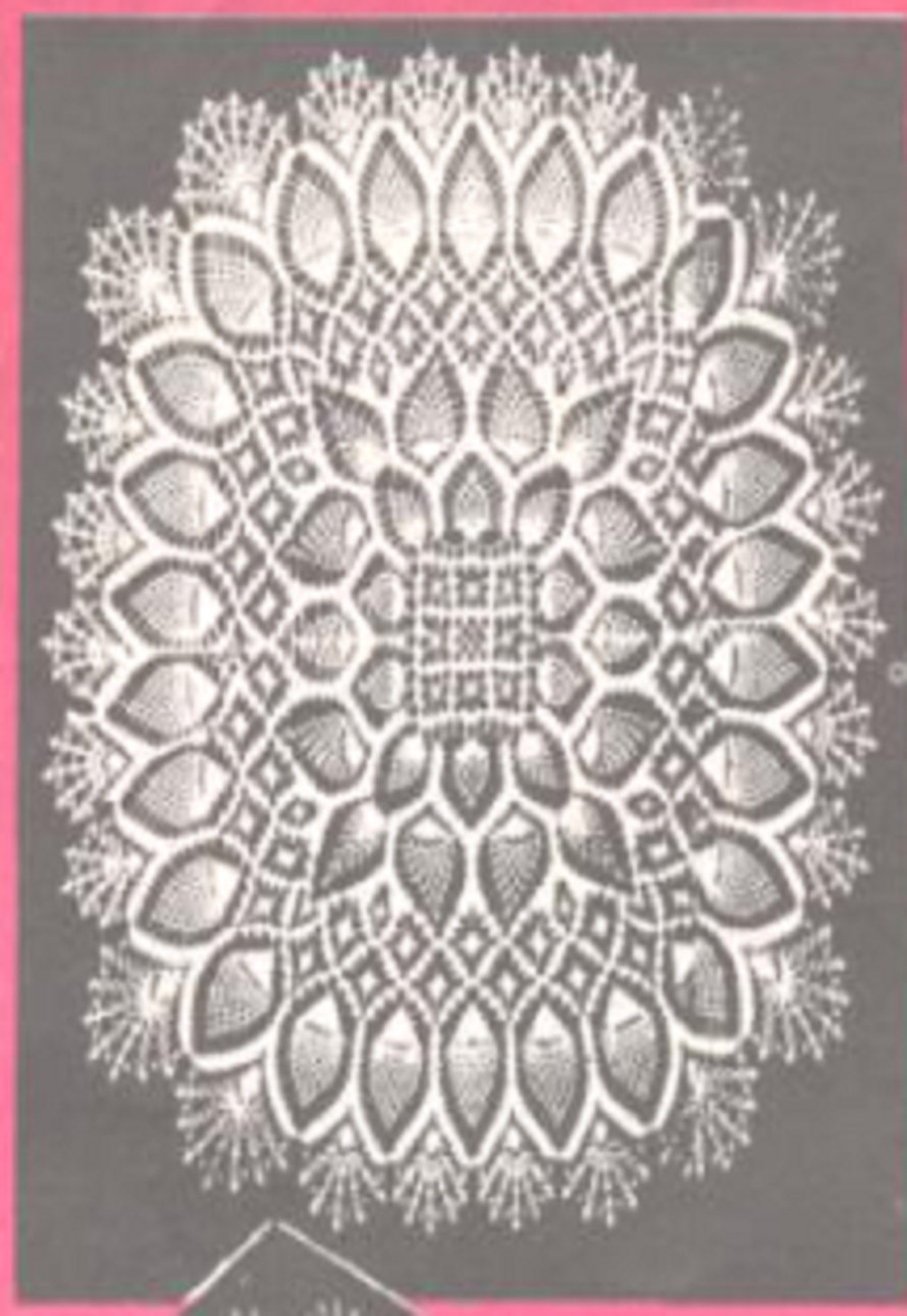 PDF Crochet Pattern, Rectangular Pineapple Tablecloth , Size 23-34ins ...