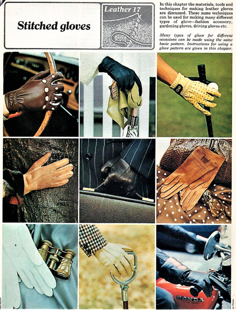 PDF Sewing Pattern 9 Styles of Suede and Leather Gloves - Etsy