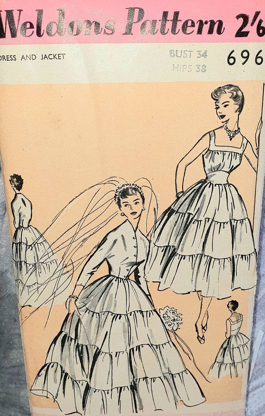 PDF Vintage Weldons Wedding Dress Evening and Summer Dress, Square ...