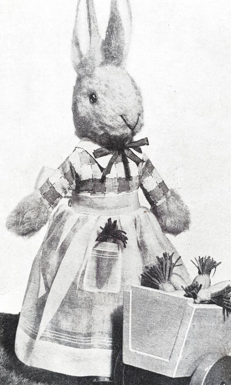 PDF Instant Download Bunny Rabbit in Clothes Soft Toy,doorstop Sewing ...