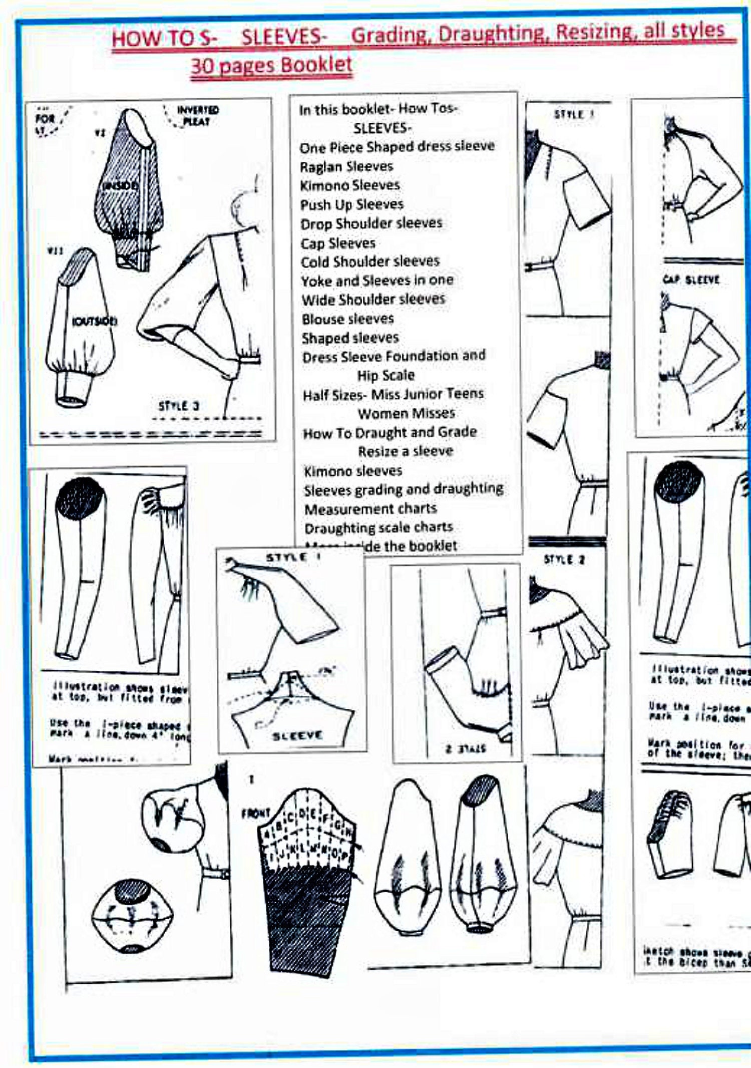 PDF Sewing Pattern Grading Draughting Resizing Adjusting - Etsy UK