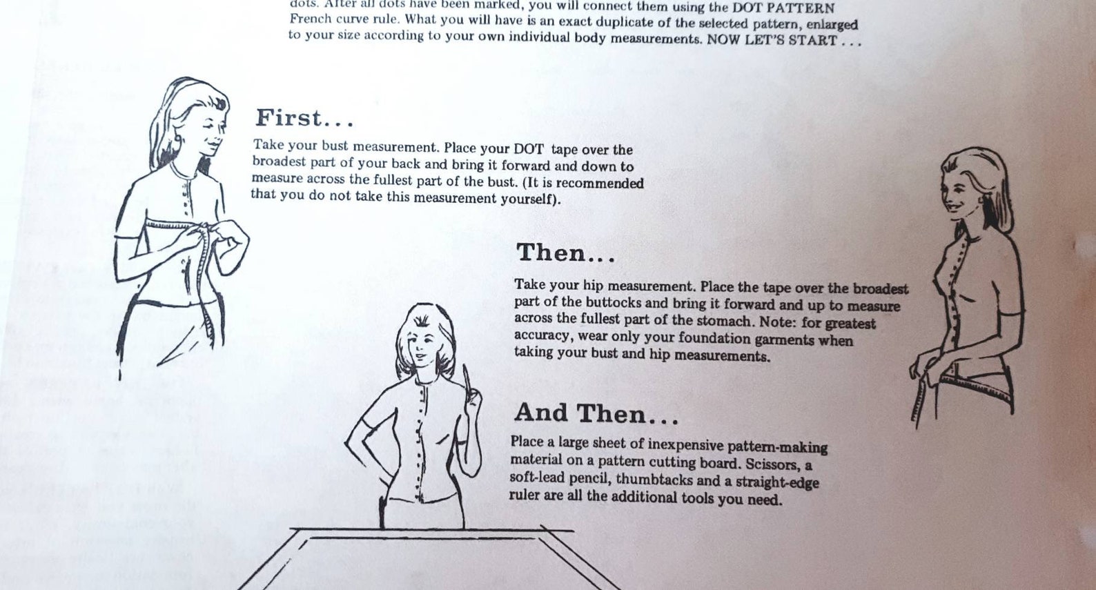 PDF Vintage Drafting Sewing Pattern , Minature Graph Chart and ...