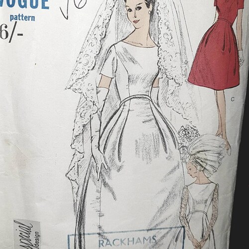 Vogue 2960 Misses Close-fitting Low Neckline Dress Size | Etsy
