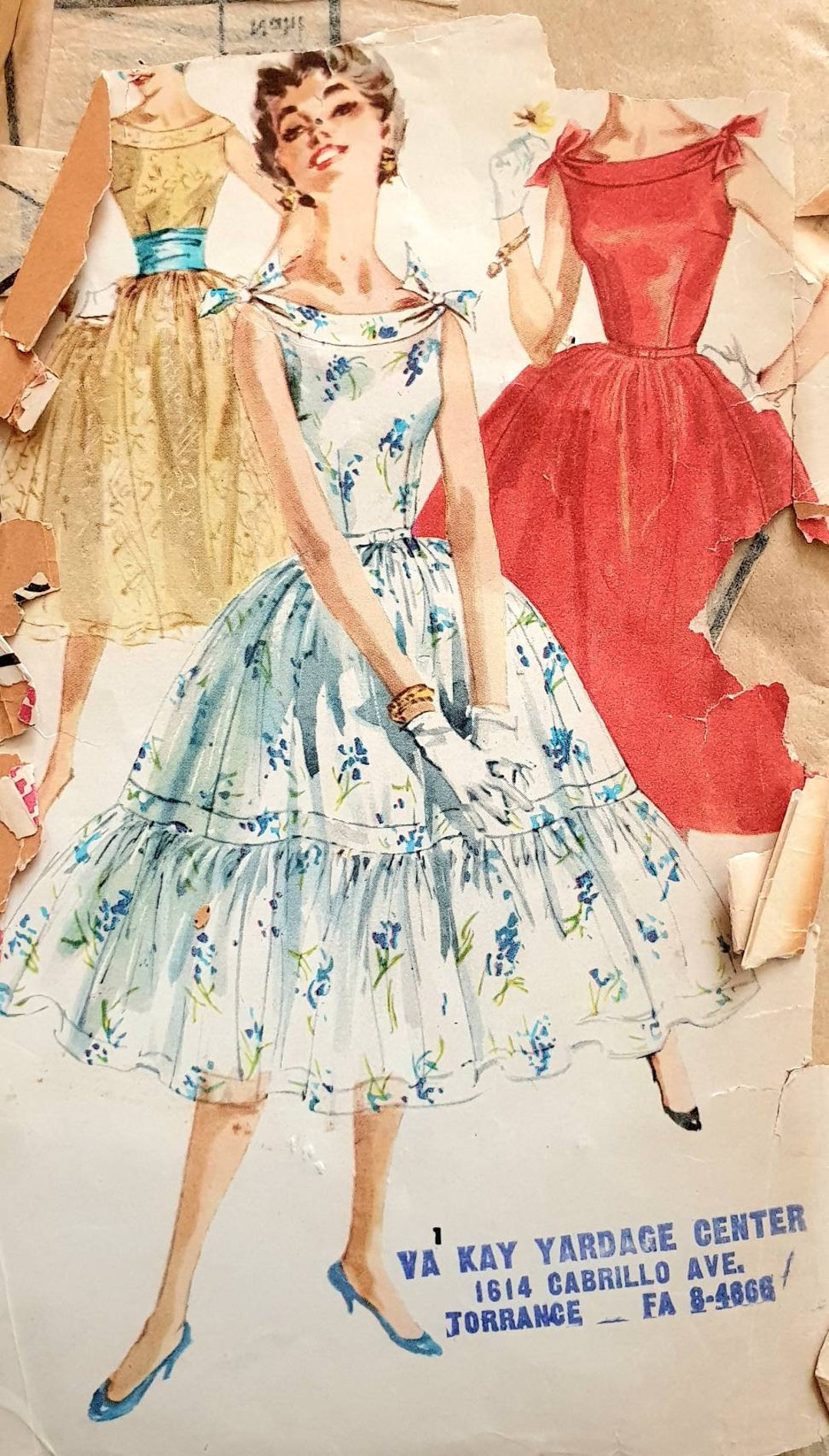 PDF Vintage Simplicity 1166 Sewing Pattern Ladies Dress With - Etsy