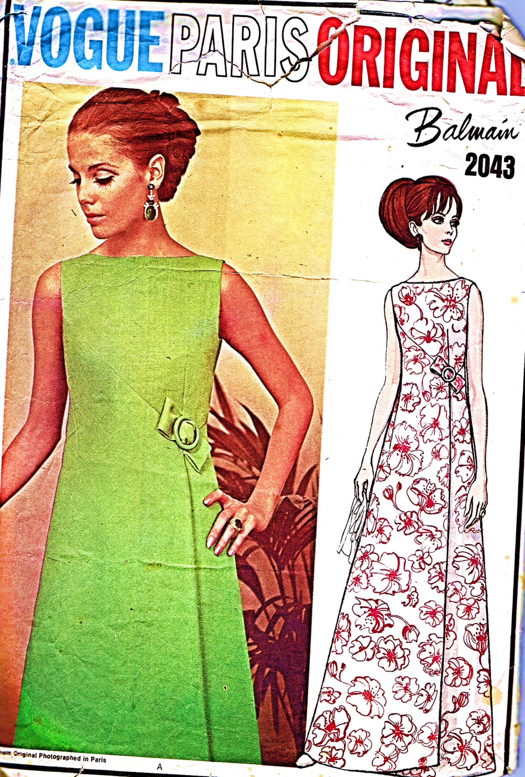 PDF Vintage Sewing Pattern Vogue Paris Original 2043 Size 16 Bust 38 ...