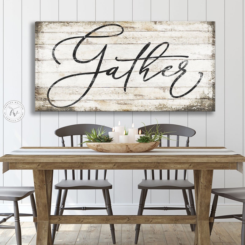 Gather Sign - Etsy