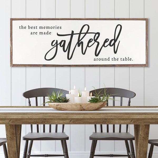 Gathered Around the Table Sign - Etsy