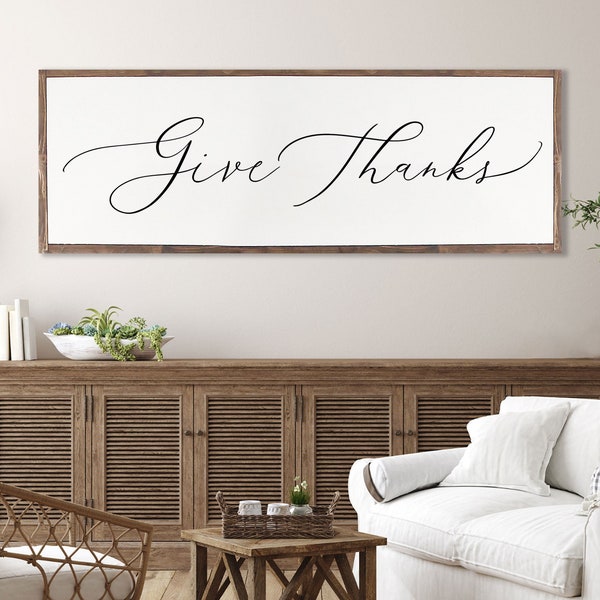 Give Thanks Sign - Etsy