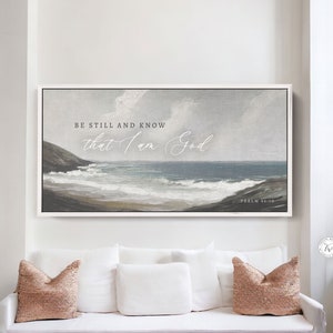 Christian Wall Art | Be Still and Know That I Am God, Vintage Oil ...