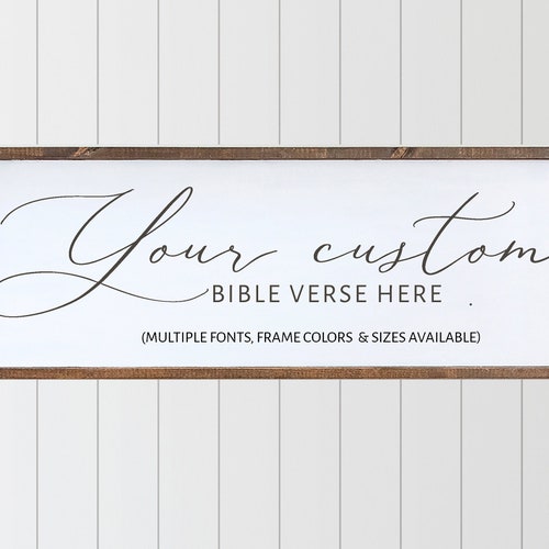 Personalized Bible Verse Wood Sign Custom Scripture Wall - Etsy