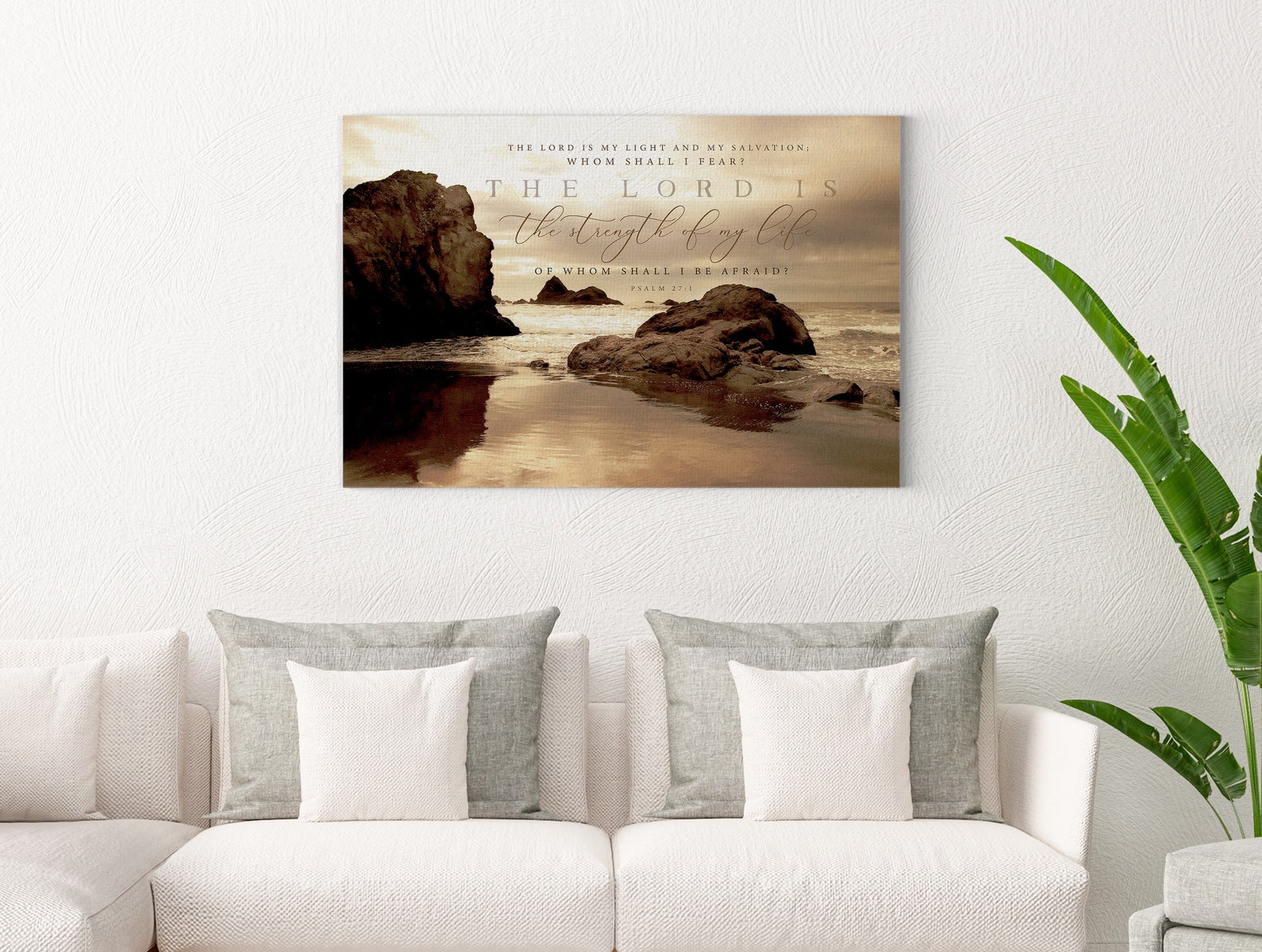 Scripture Wall Art Psalm 27:1 Scripture Canvas Christian - Etsy