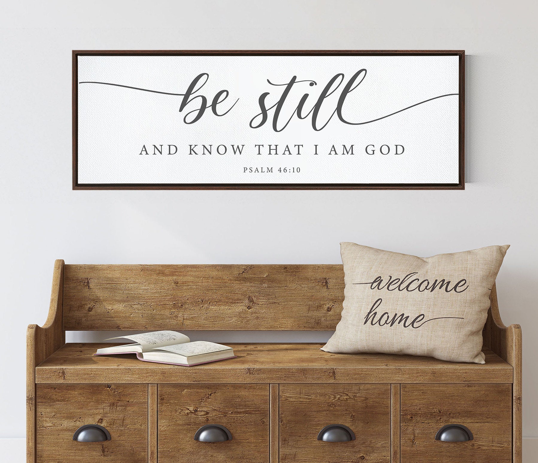 Be Still and Know That I Am God Sign, Scripture Canvas Wall Art ...