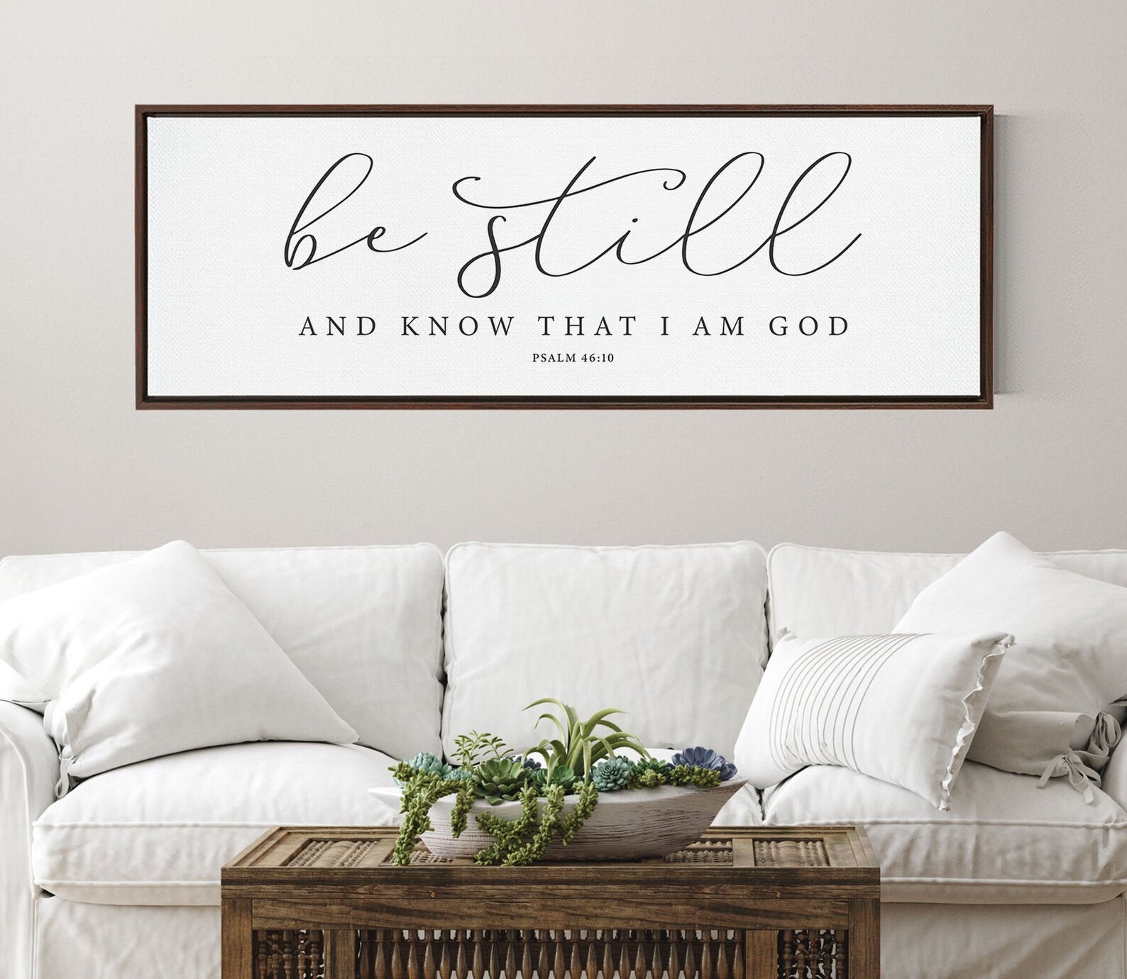 Be Still And Know That I Am God Sign Scripture Canvas Wall | Etsy