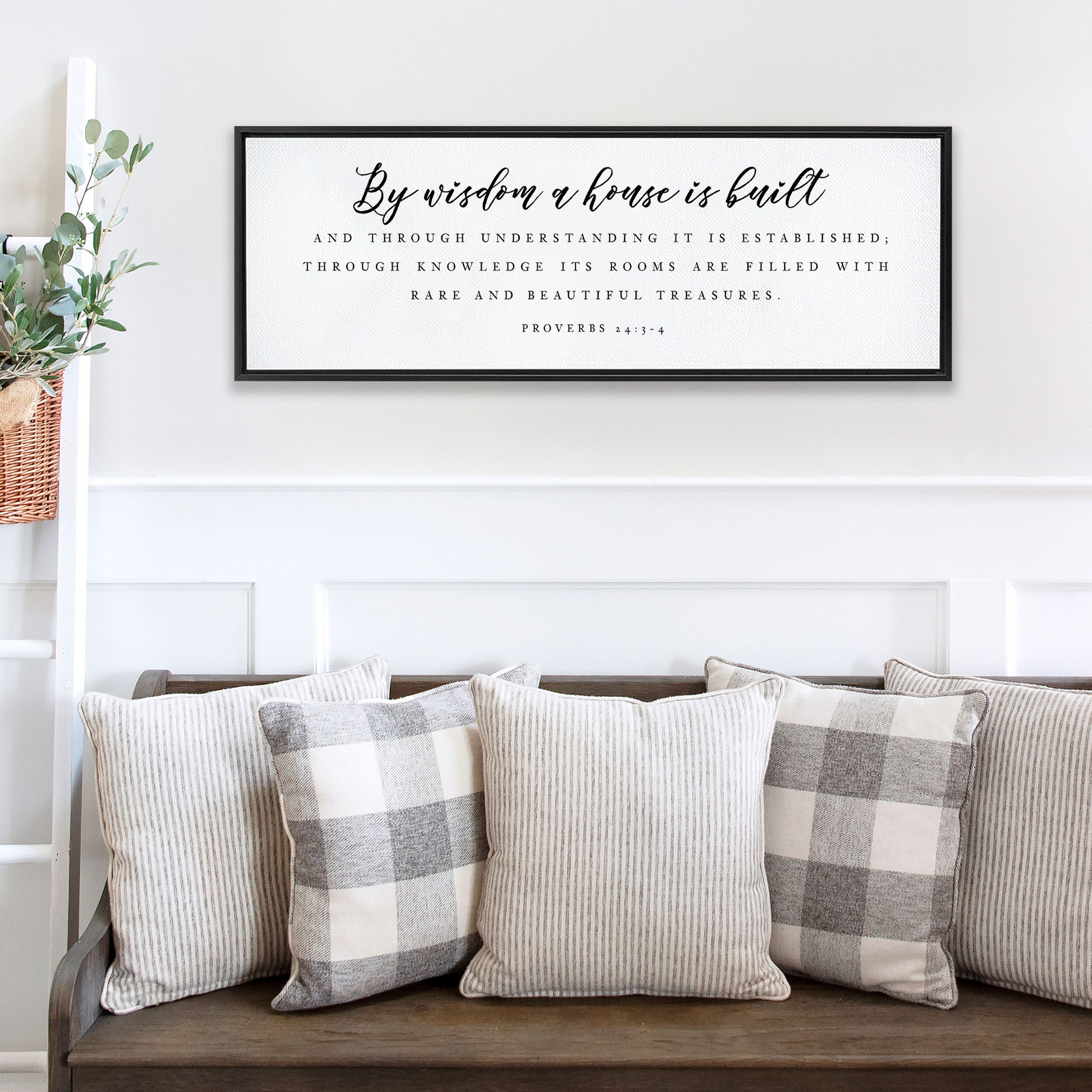 By Wisdom A House is Built | Scripture Christian Wall Art | Proverbs 24 ...
