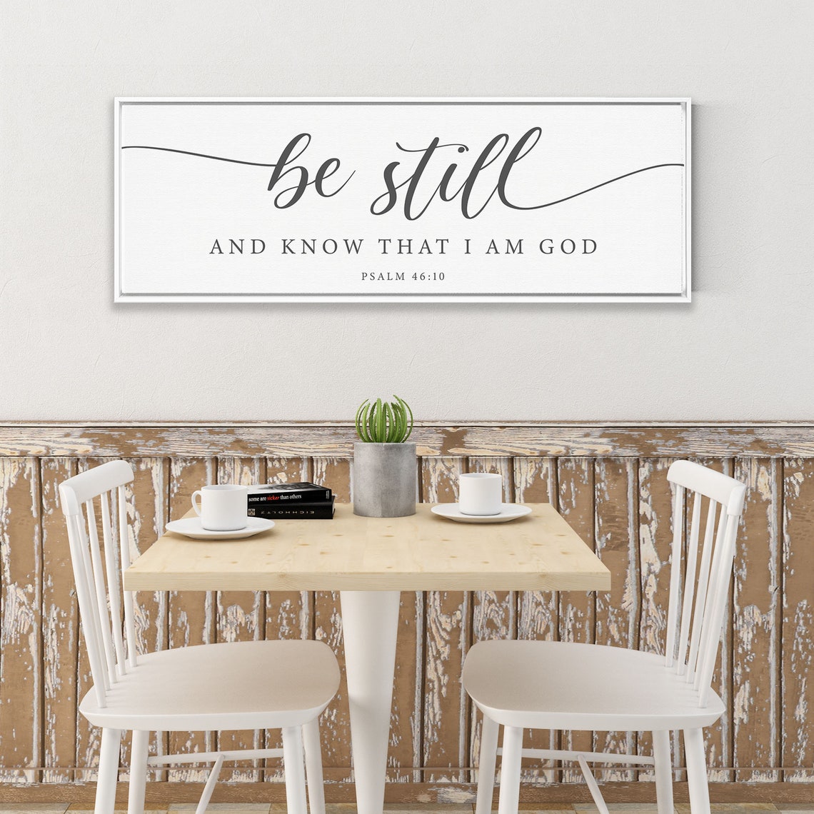 Be Still and Know That I Am God Sign, Scripture Canvas Wall Art ...