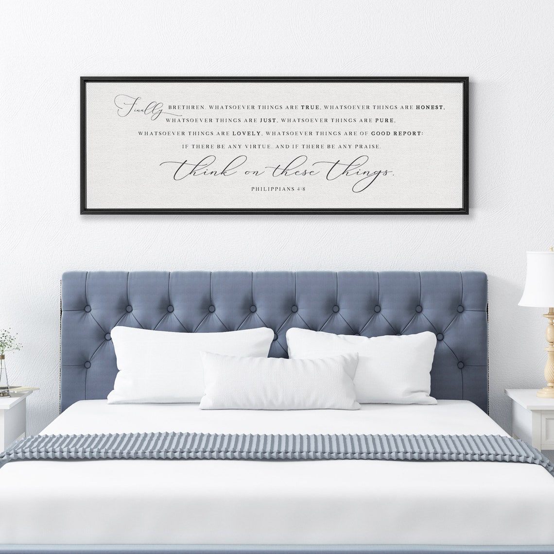 Think on These Things | Scripture Sign | Christian Wall Decor | Bible ...