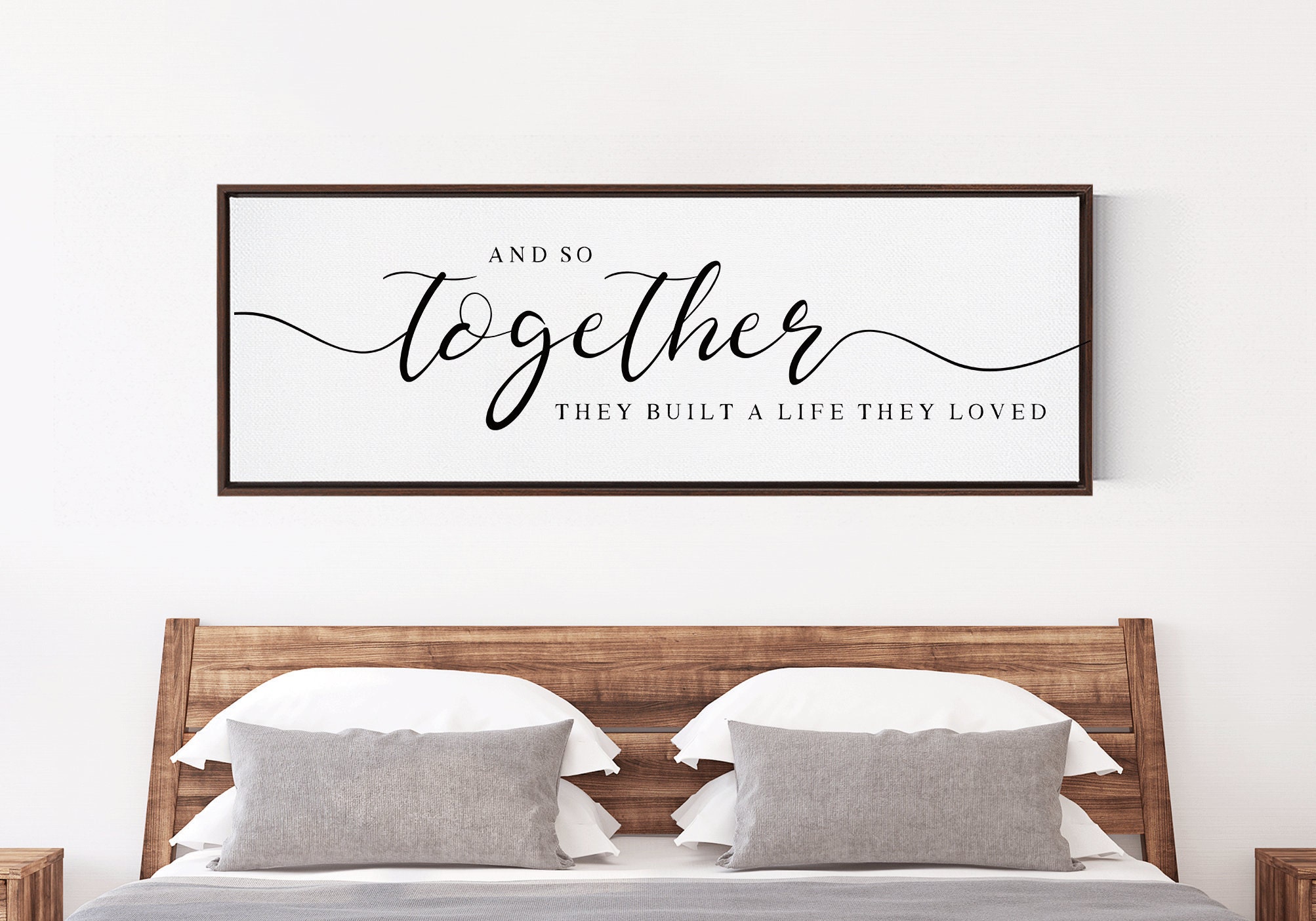 So Together They Built A Life They Loved Sign | Personalize Canvas Wall ...