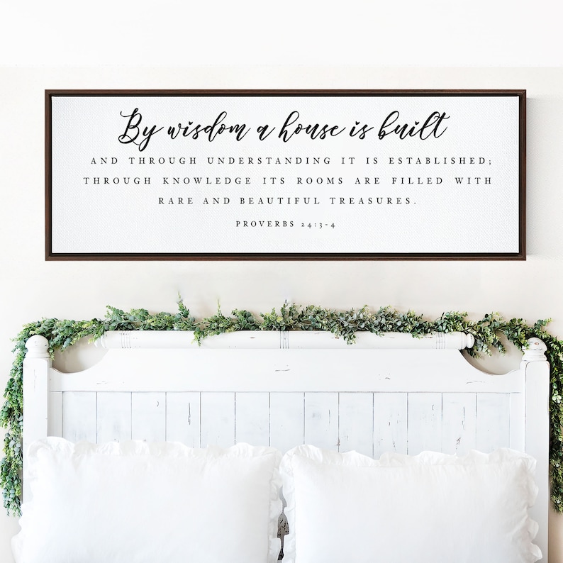 By Wisdom A House is Built | Scripture Christian Wall Art | Proverbs 24 ...