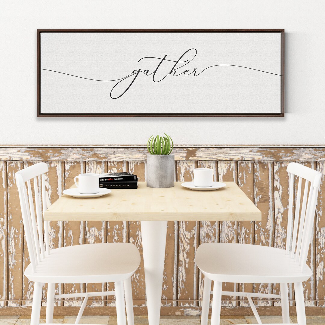 Gather | Gather Sign | Dining Room Sign | Large Gather Sign | Fall Sign ...