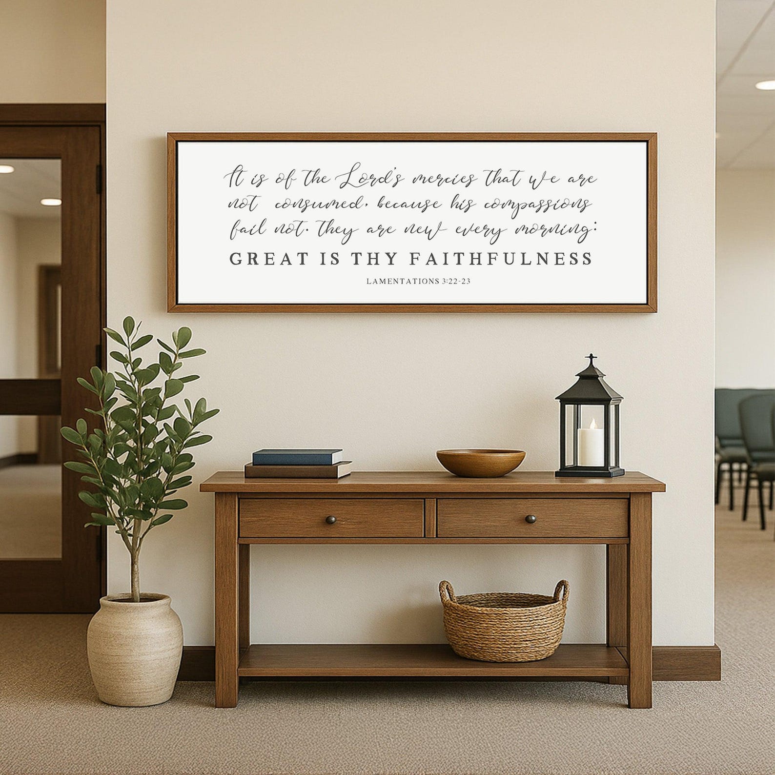 Rustic Wood Sign, is Thy Faithfulness, Bedroom Decor - Etsy